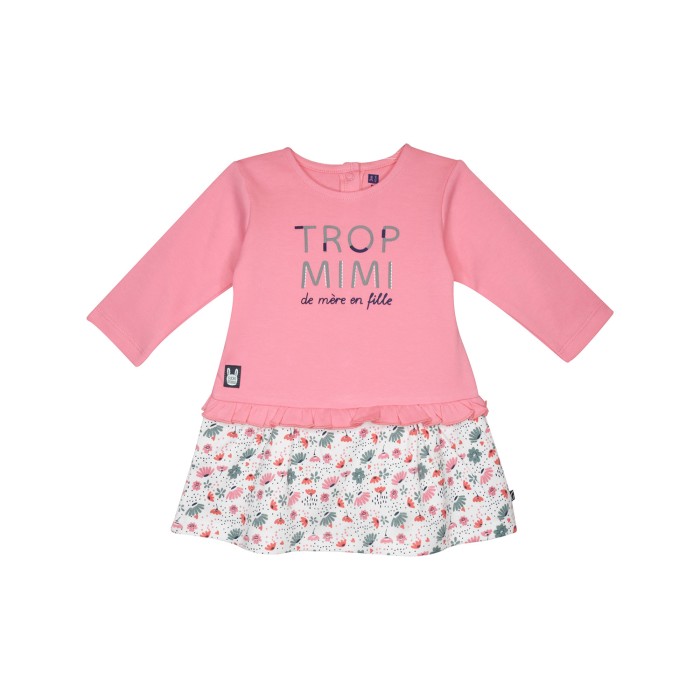 ROBE GERANIUM INTERLOCK MANCHES LONGUES BEBE - Robes, Ensembles robe, Jupes bébé - VETEMENTS 0/2 ...
